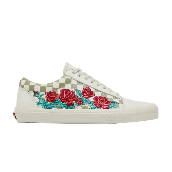 VANS Old Skool Dx Rose Embroidery Sneakers - White