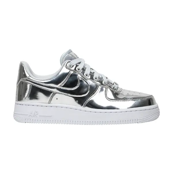 Nike Force 1 Sp 'liquid Metal Chrome' Sneakers - Silver