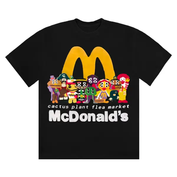 CACTUS PLANT FLEA MARKET X Mcdonald's Cactus Buddy! And Friends Tee - Black