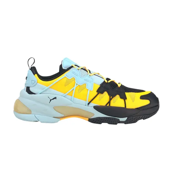PUMA Lqdcell Omega Striped Knit Sneakers - Yellow