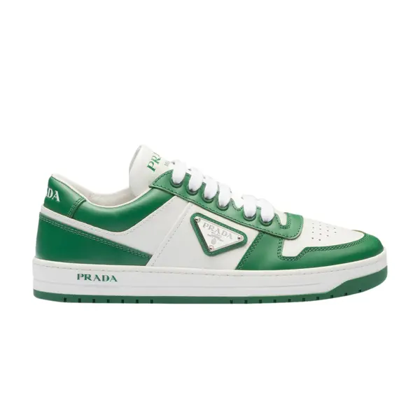 Prada Downtown Leather Sneakers - Green