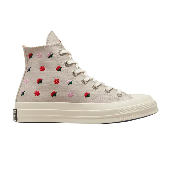 CONVERSE Chuck 70 High 'floral Embroidery' Sneakers - Tan