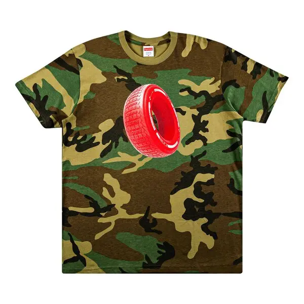Supreme Tire Tee 'woodland Camo - Multicolor