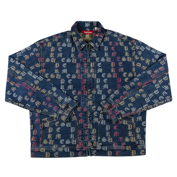 Supreme Gradient Jacquard Denim Work Jacket - Blue