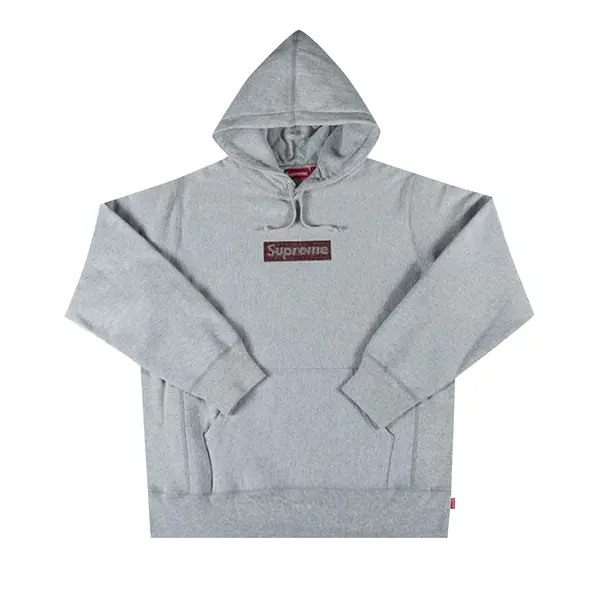 Supreme X Swarovski Box Logo Hooded Sweatshirt - Grey