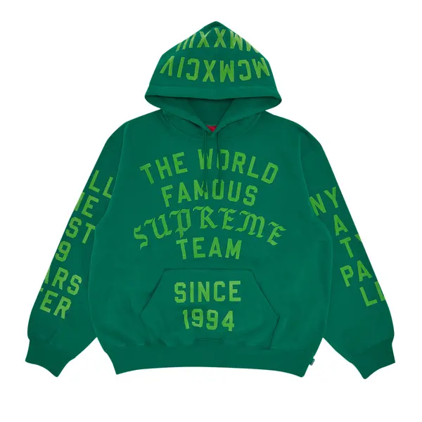 Supreme Flocked Hooded Sweatshirt