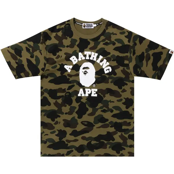 BAPE 1st Camo College Tee - Green