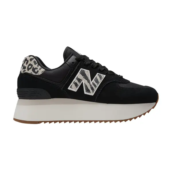 NEW BALANCE 574+ Animal Print Sneakers - Black
