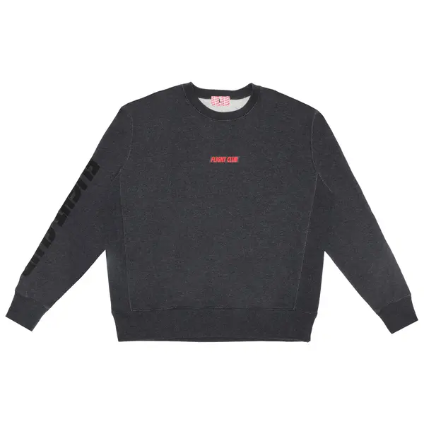 FLIGHT CLUB Oversized Logo Crewneck 'dark Gray