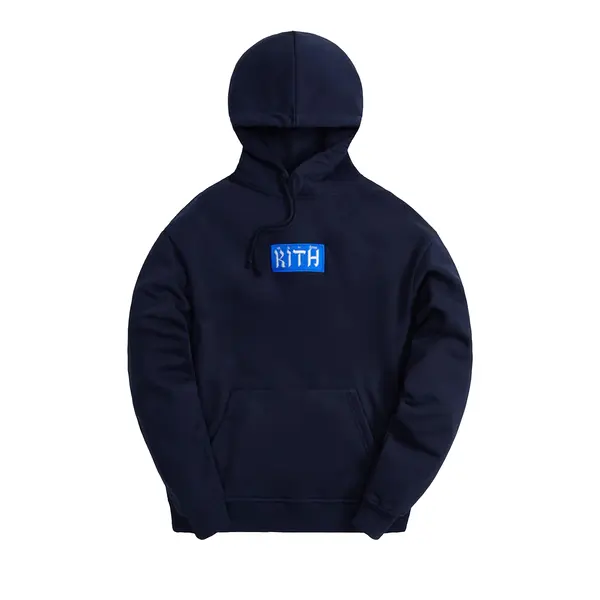 Kith Hebrew Script Hoodie 'nocturnal - Blue