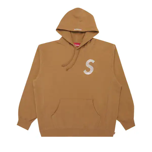 Supreme X Swarovski S Logo Hooded Sweatshirt - Brown | Editorialist