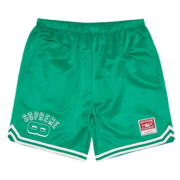Supreme X Mitchell & Ness Satin Basketball Short - Green