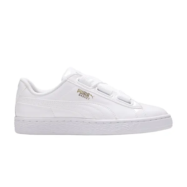 PUMA Basket Heart Patent Sneakers - White