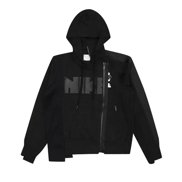 Nike X Sacai Double-zip Hoodie - Black