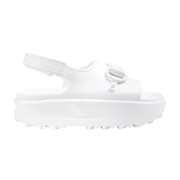 Gucci Horsebit Flatform Sandal - White