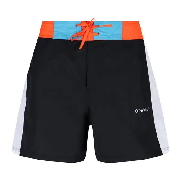 Off-White Arrow Block Sunset Swimshorts - Orange