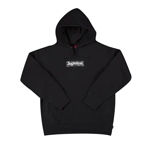 Supreme Bandana Box Logo Hooded Sweatshirt - Black