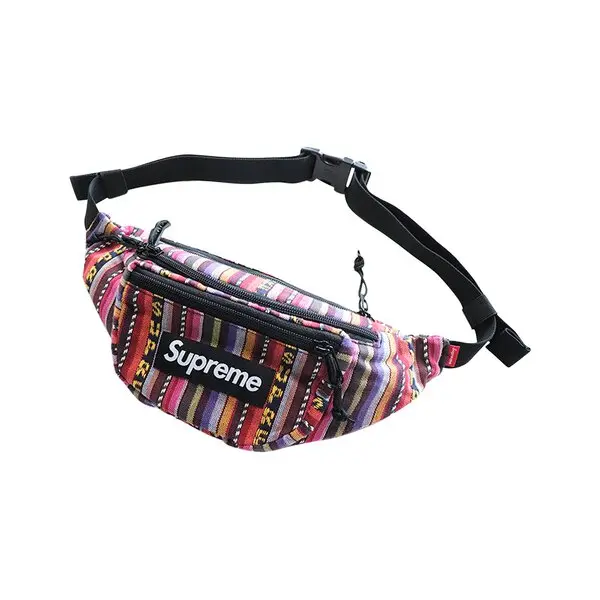 Supreme Woven Stripe Waist Bag - Multicolor