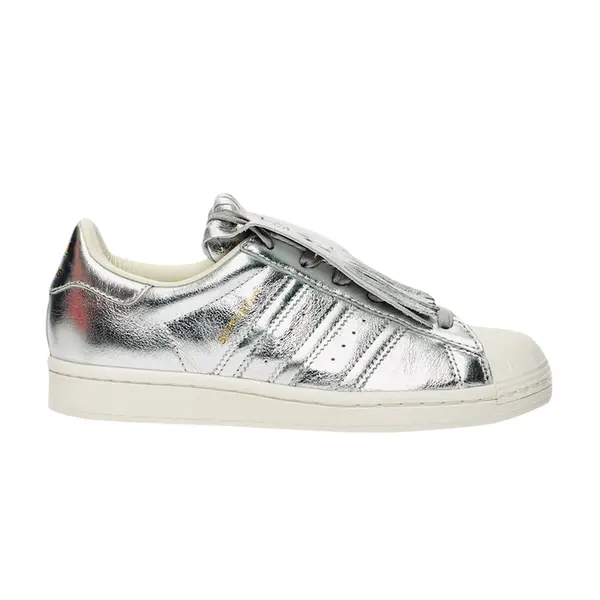 Adidas Superstar Fringe Metallic Sneakers - Silver