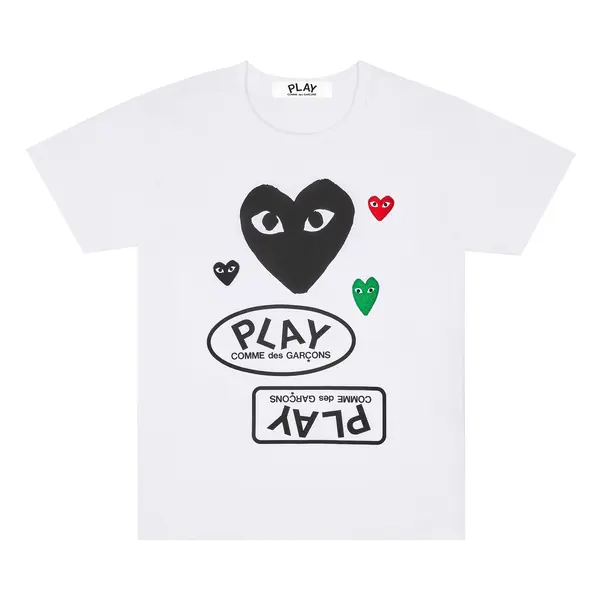 Play Comme Des Garcon Multi Logo Short-sleeve T-shirt