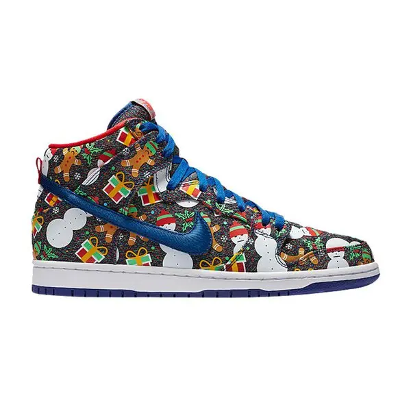 Nike Concepts X Sb Dunk Pro High 'ugly Christmas Sweater' 2017 Special Box Sneakers - Multicolor
