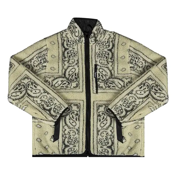 Supreme Reversible Bandana Fleece Jacket - Tan