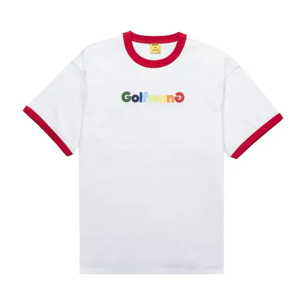 GOLF WANG Happy Logo Ringer Tee /red