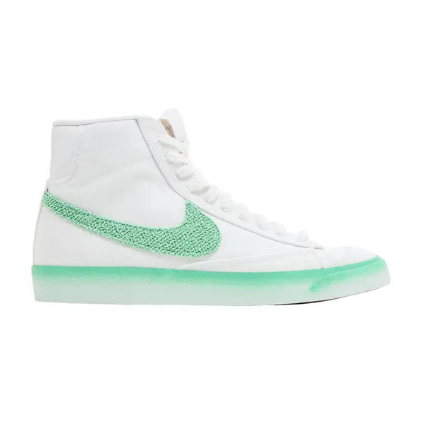 Nike Blazer Mid '77 Chenille Swoosh Sneakers - White