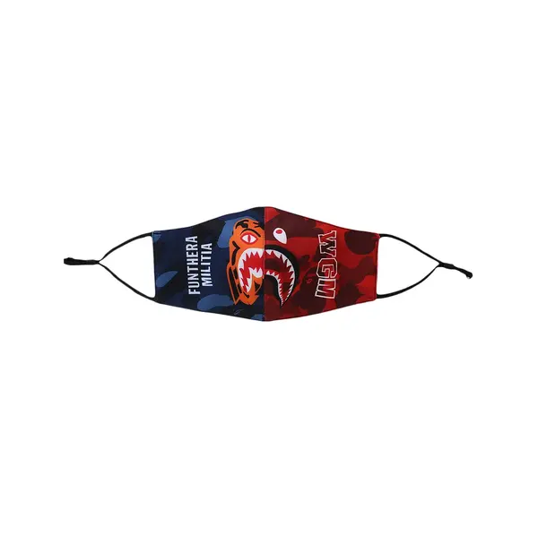 BAPE Color Camo Tiger Shark Half Mask - Blue