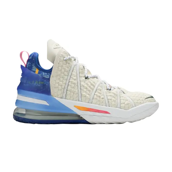 Nike Lebron 18 'los Angeles Day' Sneakers - Cream
