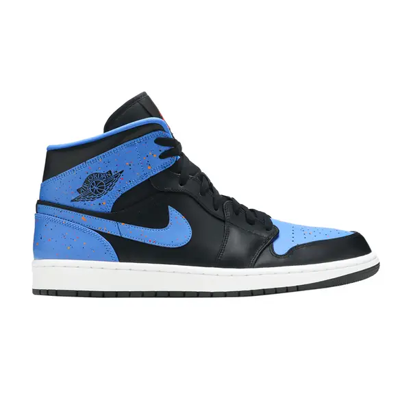 JORDAN 1 Mid 'royal Splatter' Sneaker - Black