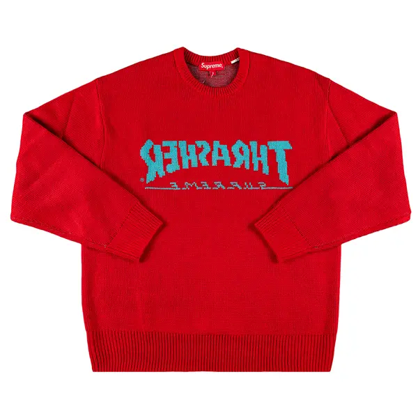 Supreme X Thrasher Pullover Sweater - Red