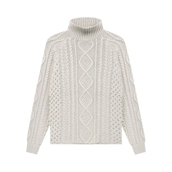 Fear Of God Cable Knit Turtleneck - Cream