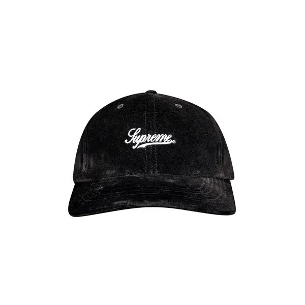 Supreme Velvet 6-panel Cap - Black