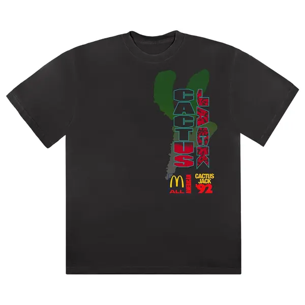 CACTUS JACK BY TRAVIS SCOTT X Mcdonald's All American '92 T-shirt - Black