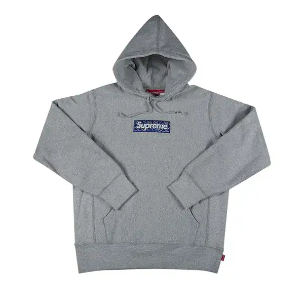 Supreme Bandana Box Logo Hooded Sweatshirt - Grey | Editorialist