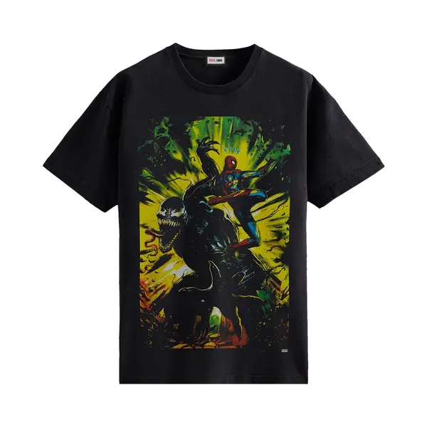 Kith For Spider-man Venom Battle Vintage Tee - Black