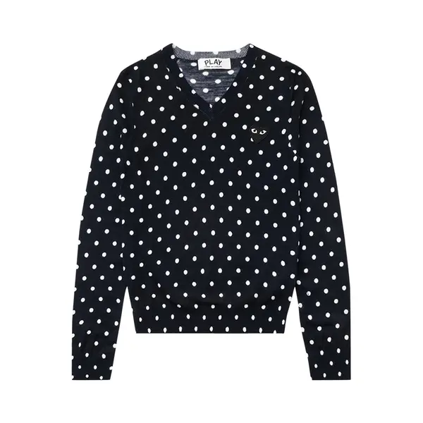 Play Comme Des Garcon Polka Dot Sweater - Blue