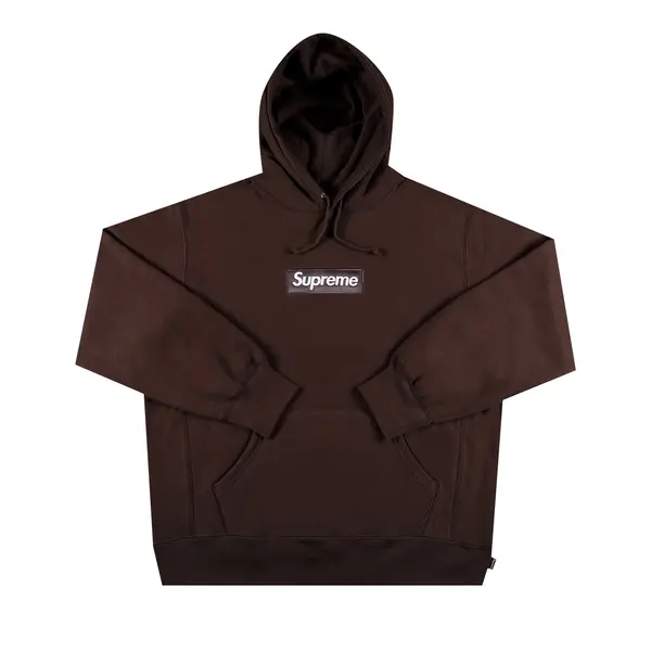 Supreme Box Logo Hooded Sweatshirt - Brown