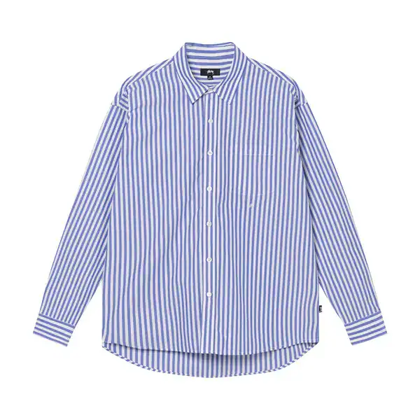 Stussy｜Classic Poplin Stripe Shirt [M] StüSsy Classic Poplin Shirt Stripe - Blue | Editorialist