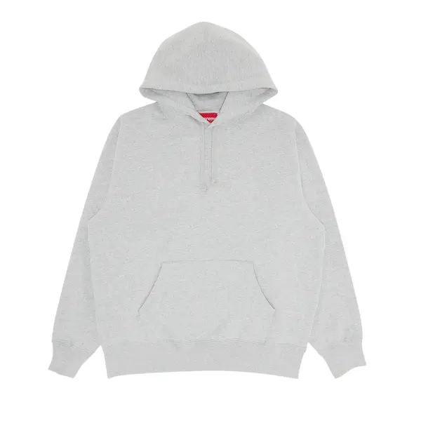 Supreme Satin Appliqué Hooded Sweatshirt - Grey