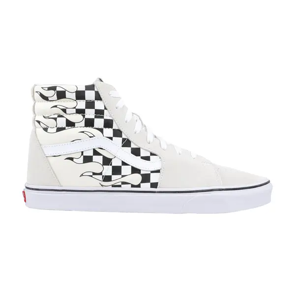 VANS Sk8-hi Checker Flame Sneakers - White