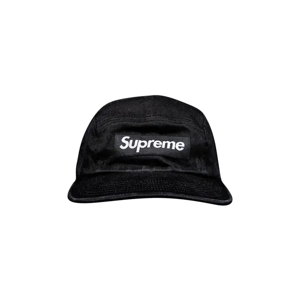 Supreme Washed Chino Twill Camp Cap - Black