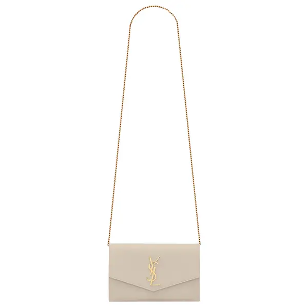 Saint Laurent Uptown Chain Wallet - White