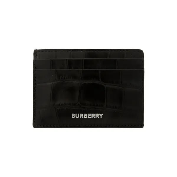 Burberry Embossed Croc Cardcase - Black | Editorialist