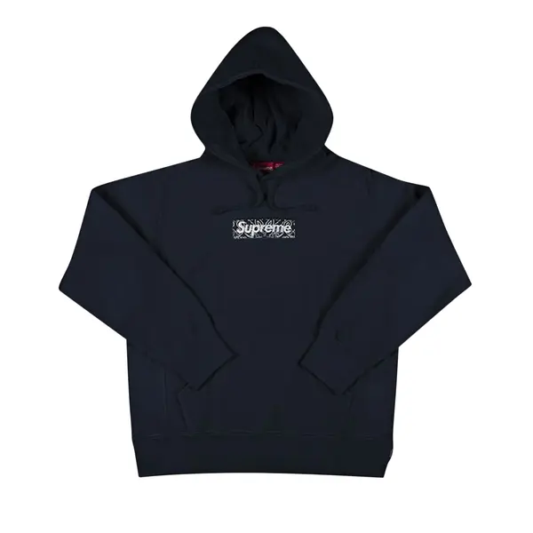 Supreme Bandana Box Logo Hooded Sweatshirt - Blue