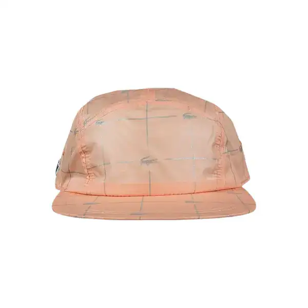 Supreme X Lacoste Reflective Grid Nylon Camp Cap Orange