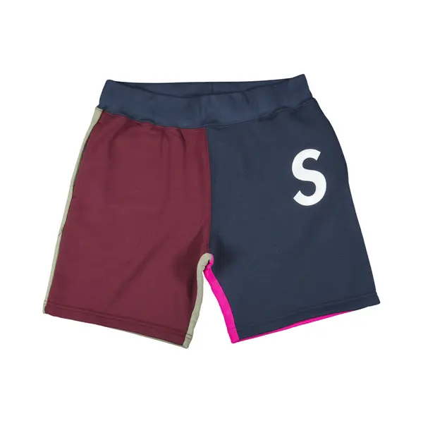 Supreme Logo Colorblocked Sweatshort - Blue
