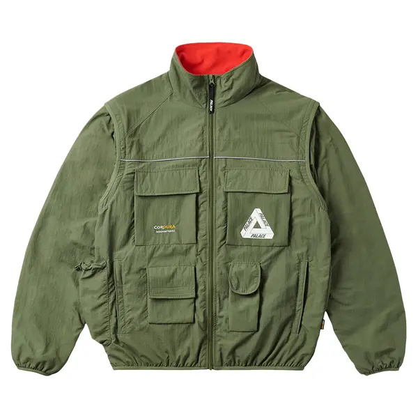 PALACE Cordura Rs Zip Off Jacket - Green
