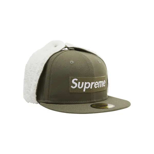 Supreme X New Era Earflap Box Logo Cap - Green